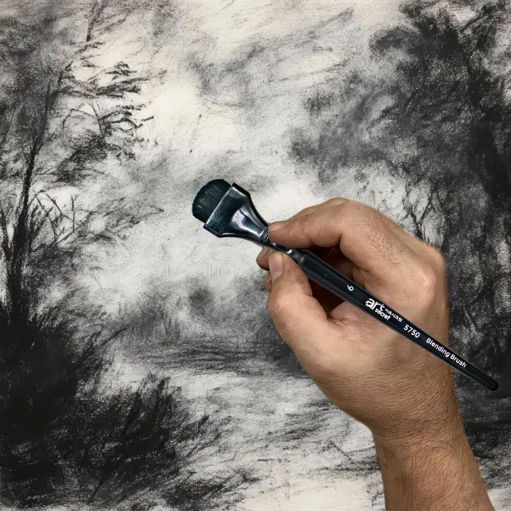 2/3pcs Artsecret Blending Brush for Charcoal Drawing Pastel Painting ...