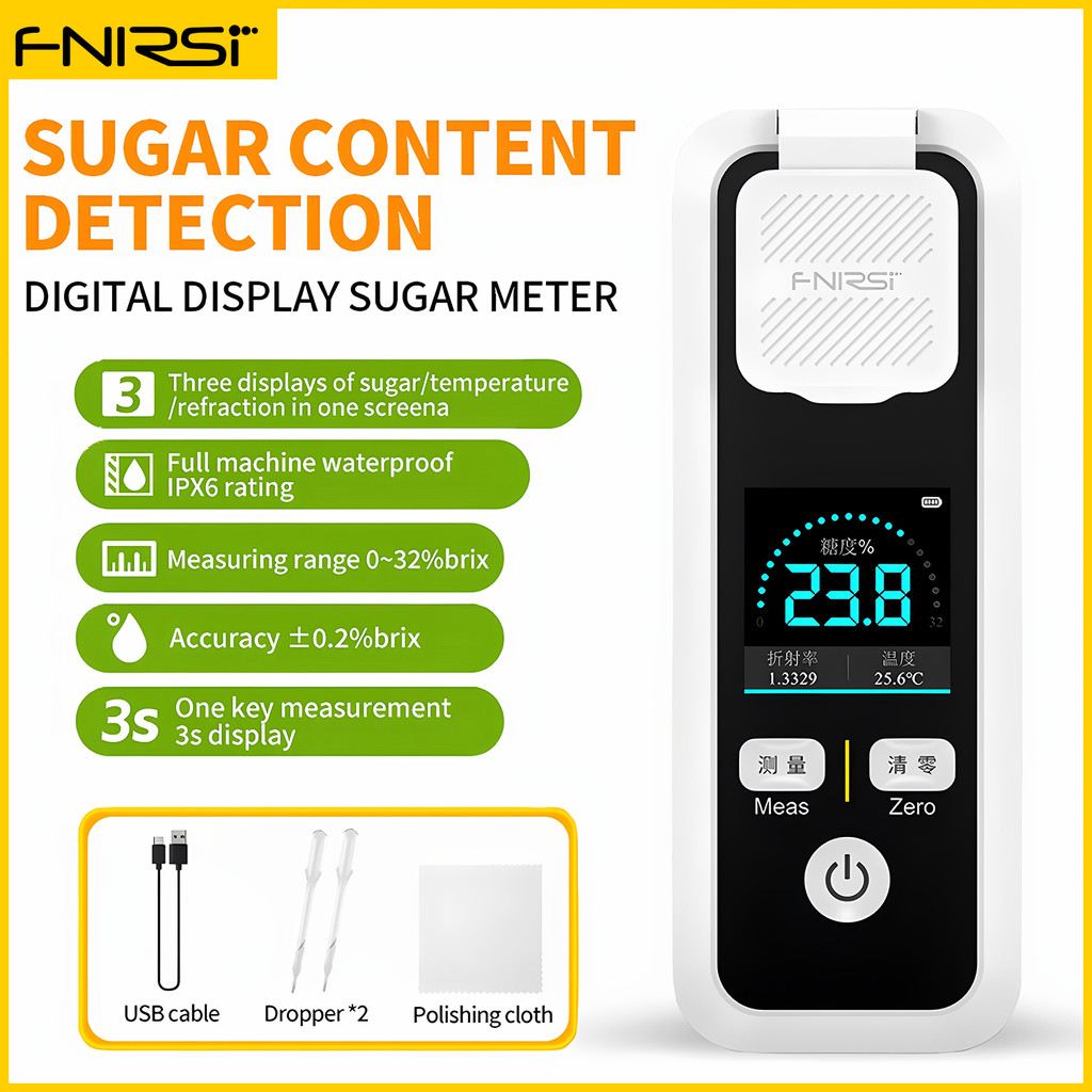 Sugar Measuring Instrument Fruit High-Precision Brix Meter Sweetness ...