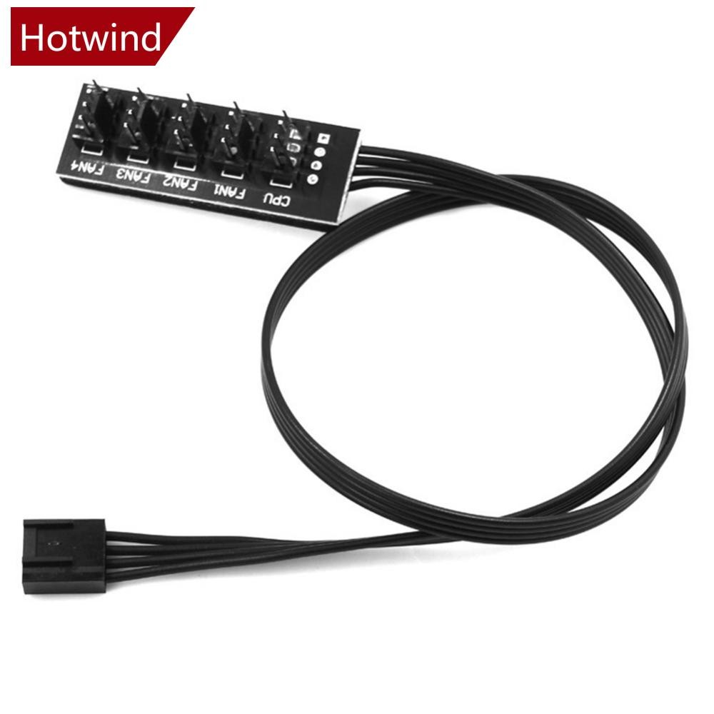 HOTWIND 1 to 5/4 Way PWM Fan Hub PC CPU Cooling 4 PIN/3PIN Fan Power ...