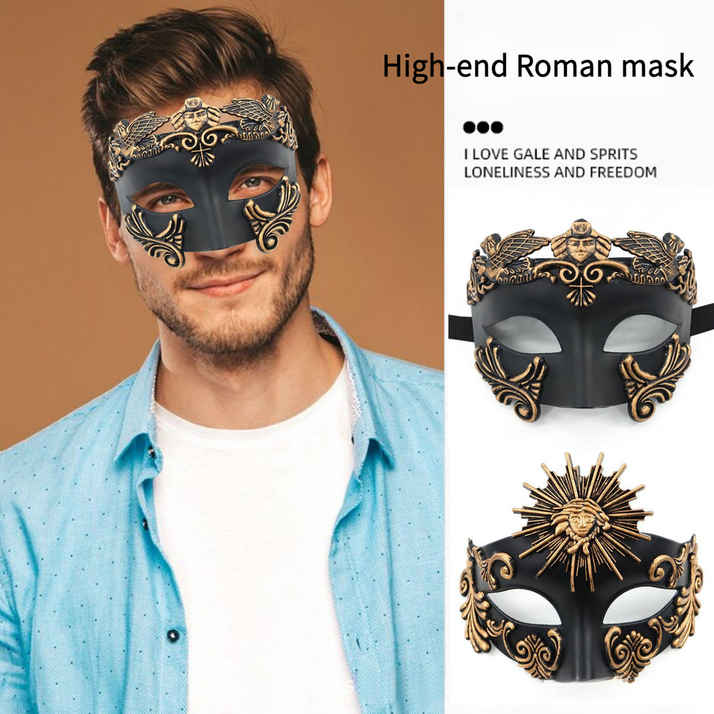 Party Ancient Greek Roman Mask, Carnival Men Masquerade Samurai Mask ...