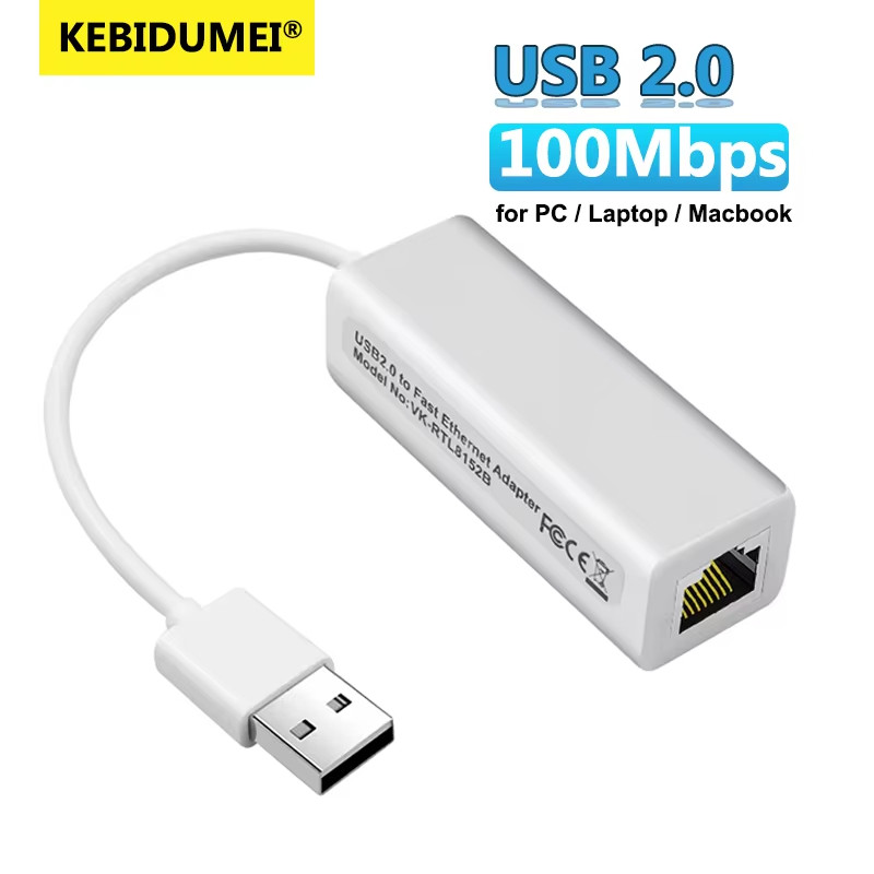 USB 2.0 Wired USB to RJ45 Ethernet Adapter Network Card LAN Internet Cable For PC Laptop MacBook ...