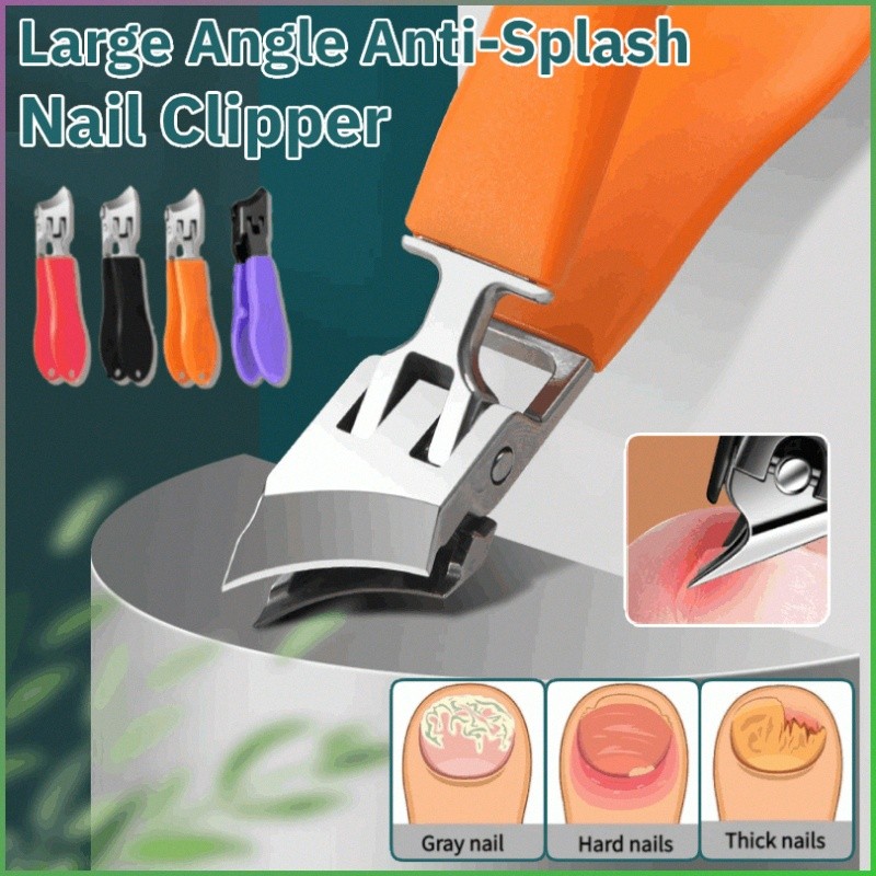 Household nail clippers with large opening and oblique mouth, essential ...