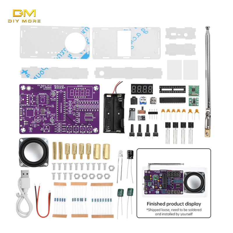 DIYMORE Digital Tube Display FM Radio Electronic DIY Kit ...