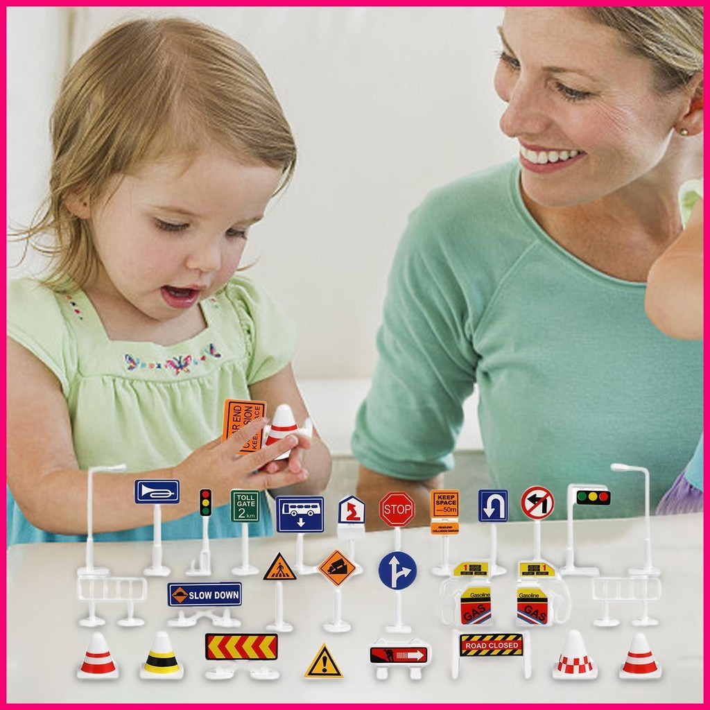 Traffic Signs for Kids Small Playset Road Traffic Sign for Children ...