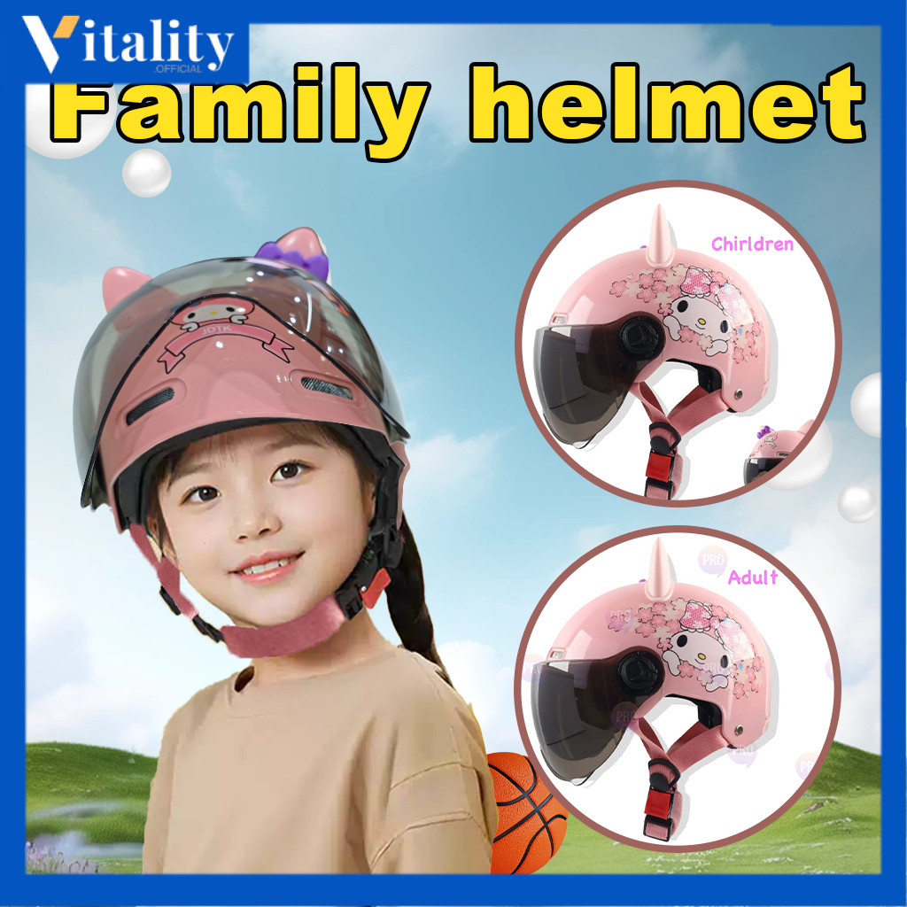 Half Face For Kids Parent child helmet Family Cute Helmet For Women ...