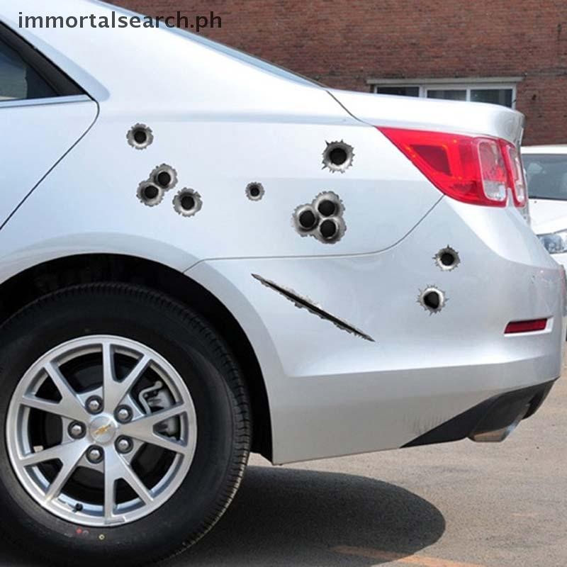 imm 1PCS Creative Car Styling 3D Fake Bullet Hole Gun Shots Funny Car ...