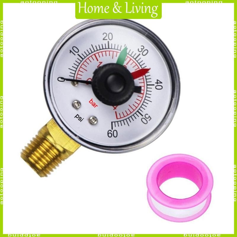 AOTOO 2 Start and Clean Filter Pressure Gauges Swimming Pool Filter ...