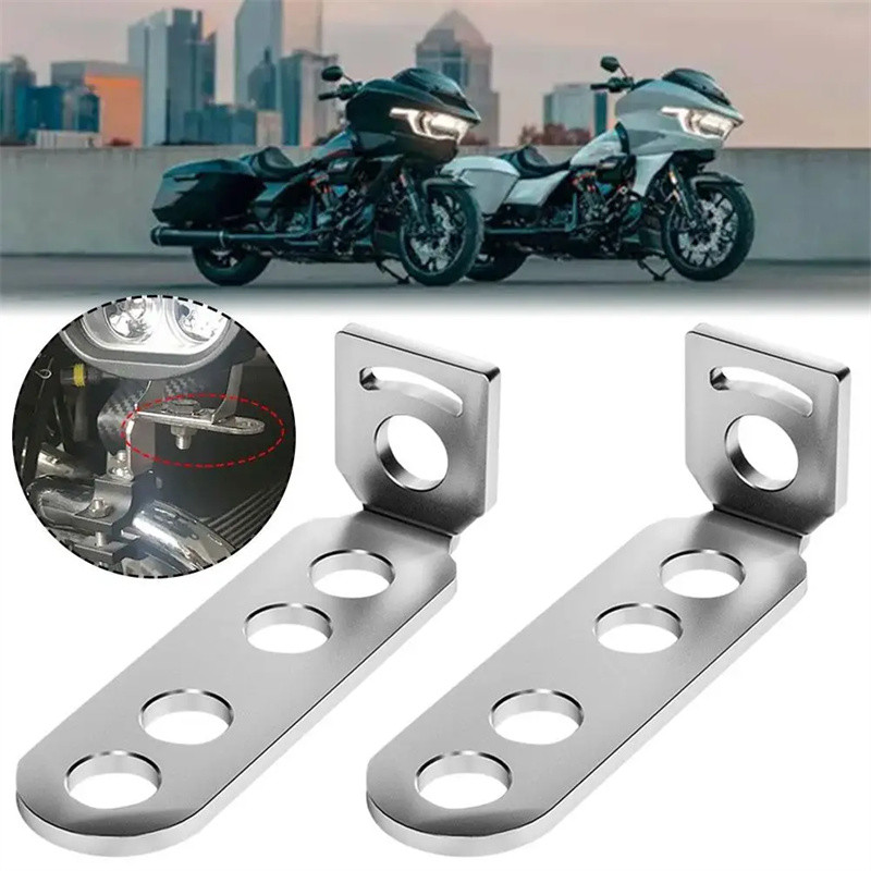 2PCS Motorcycle Headlights Rearview Mirror Signal Lamp Fixing Bracket ...