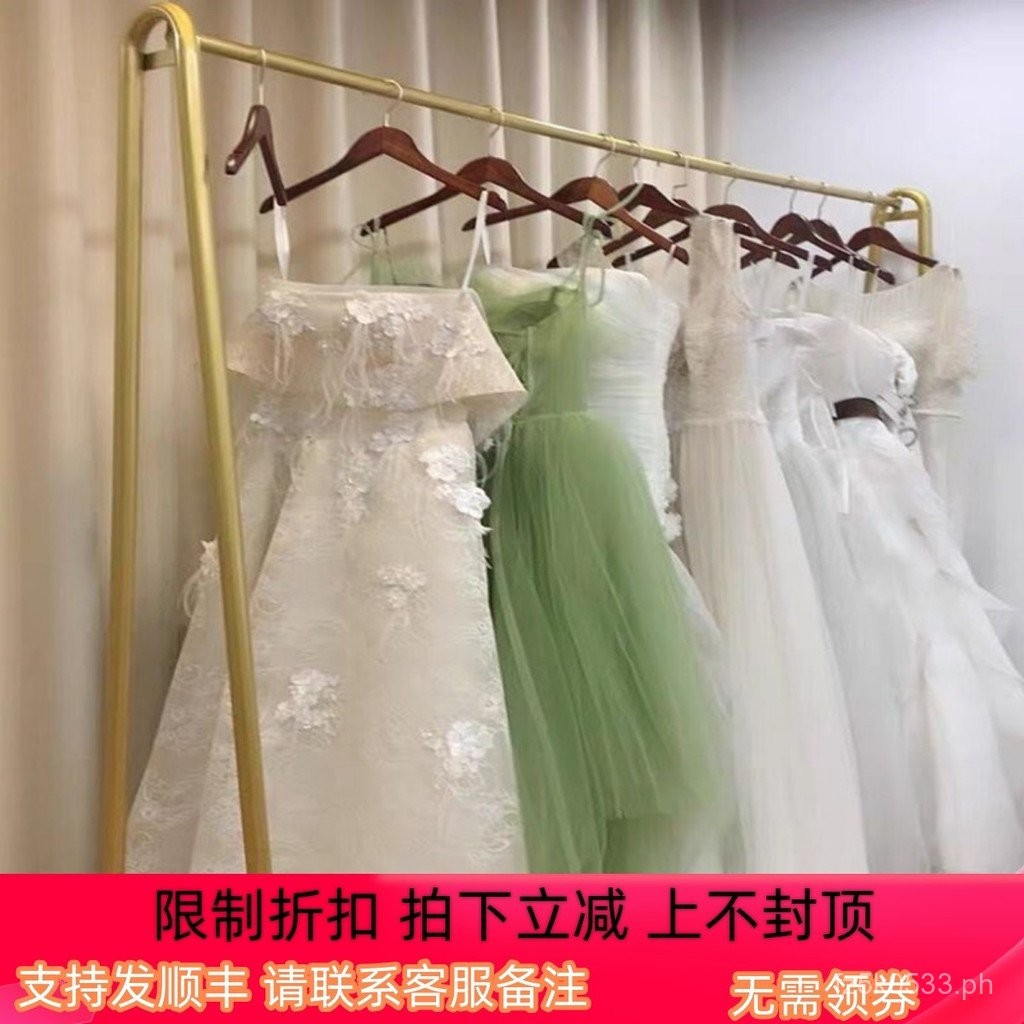 Gold fc Wrought Iron Floor Stand GJFH Clothes Rail Hanger Rack Wedding ...