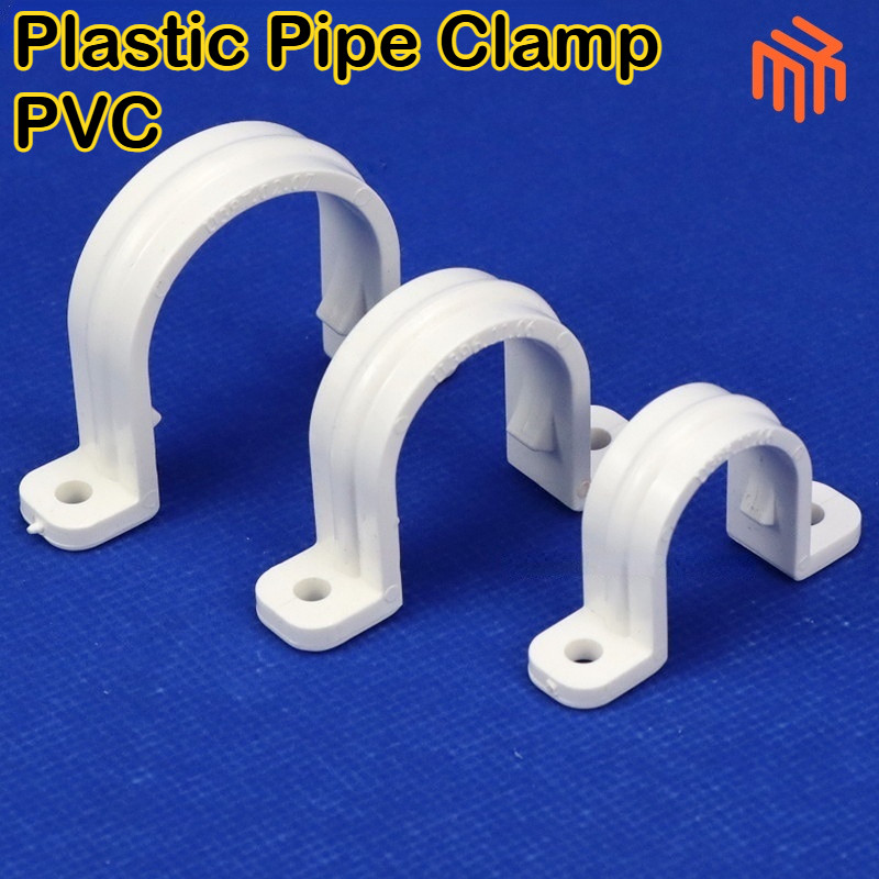[MX1] PVC Plastic Pipe Clamp Riding Maca n-Type Pipe Clamp UPVC Plastic ...