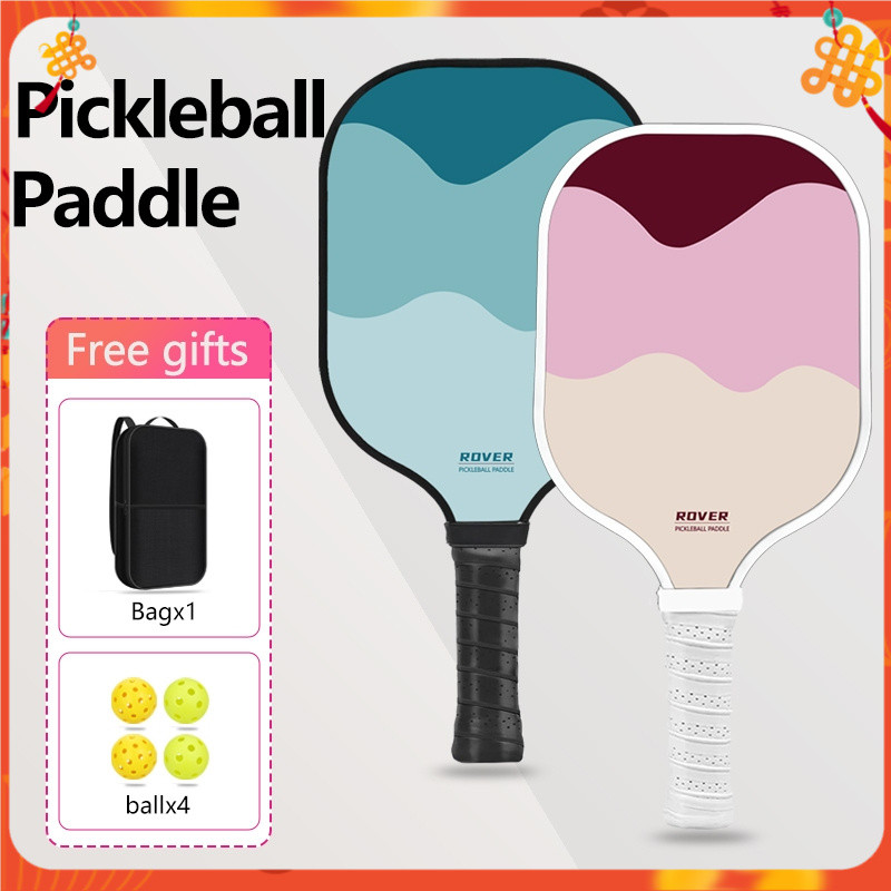 Racquet Set, 2 Rackets, 4 Balls, 1 Pack Pickleball Paddles Fiberglass ...