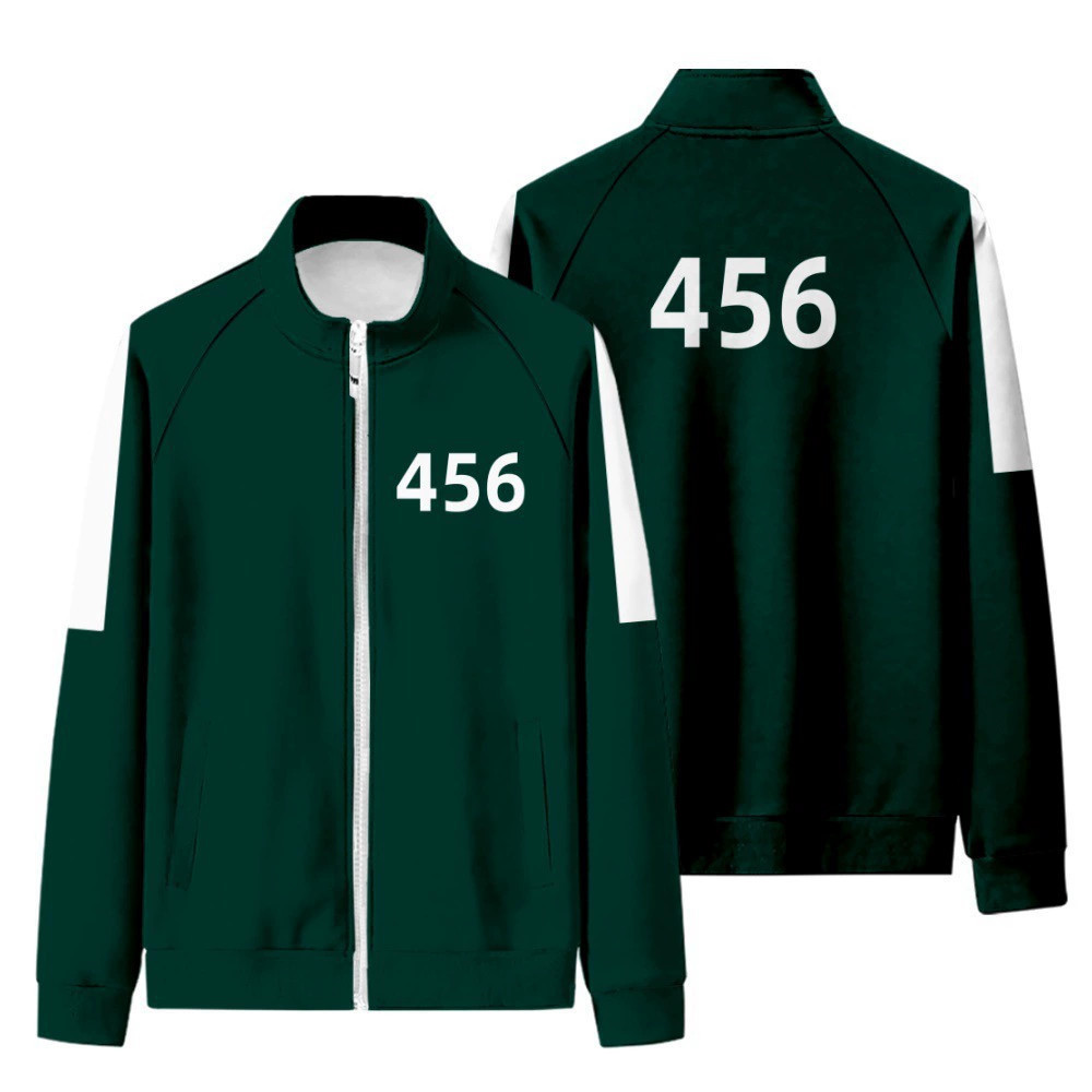 Role-playing Squid Game Male Protagonist Same Jacket Dark Green Sports ...