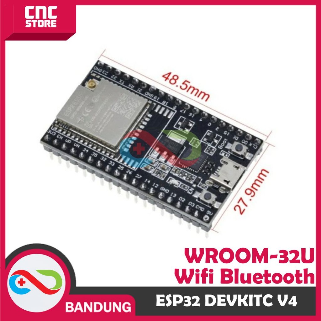 Esp32 ESP-32 DEVKITC V4 WROOM-32U WIFI BLUETOOTH DEVELOPMENT BOARD-A | Shopee Philippines