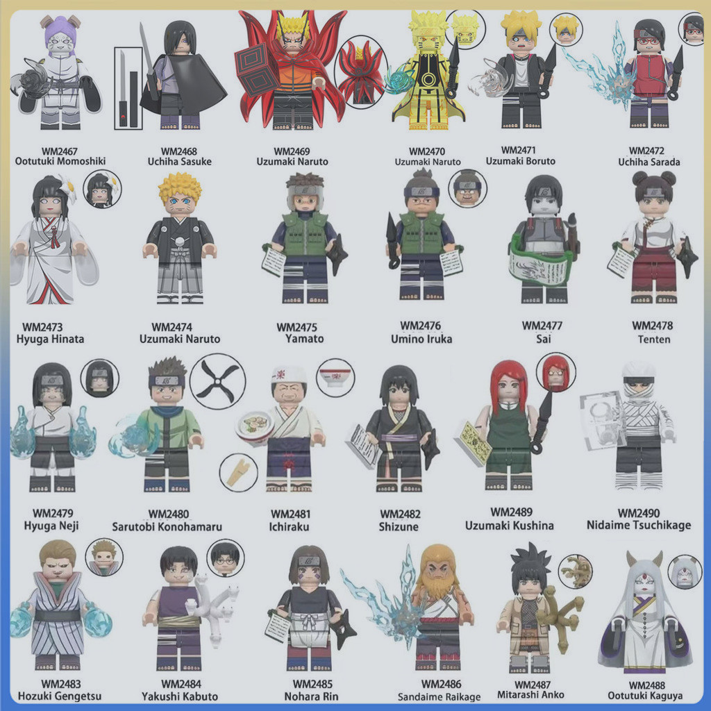 Assembled toy ninja series minifigures building blocks NARUTO model ...