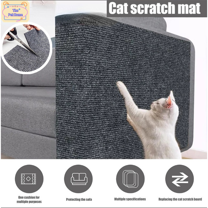 Trimmable Scratching Carpet Self-Adhesive Cat Crawling Mat Cutable Cat ...