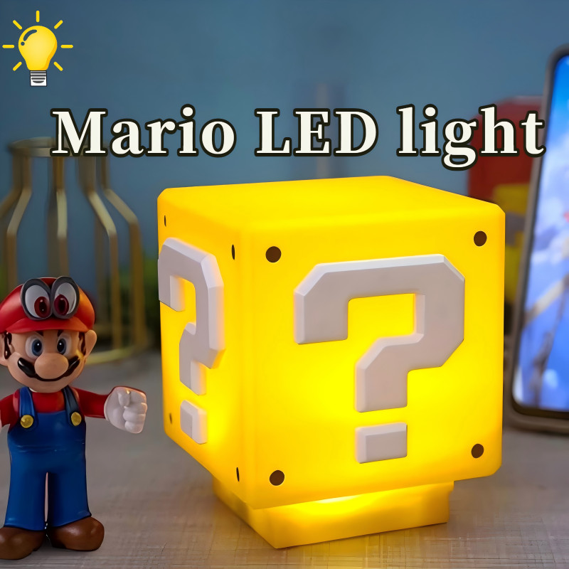 New Super Mario Bros Lamp LED Question Mark Brick Night Light USB ...
