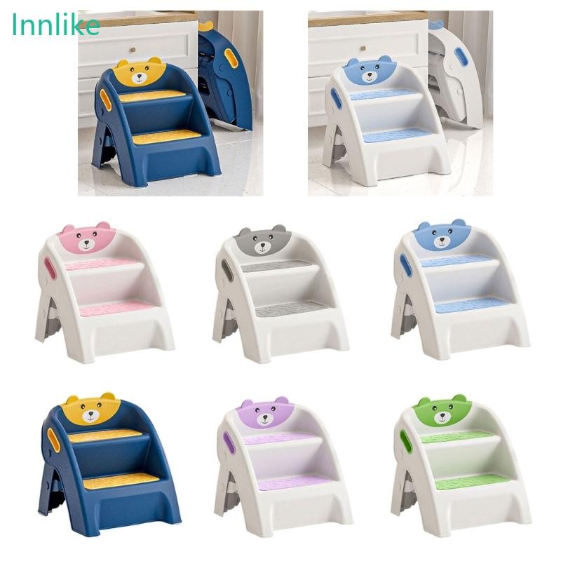 INN Lightweight Toddler Step Stool for Bathroom Safety Anti Tip A Frame ...