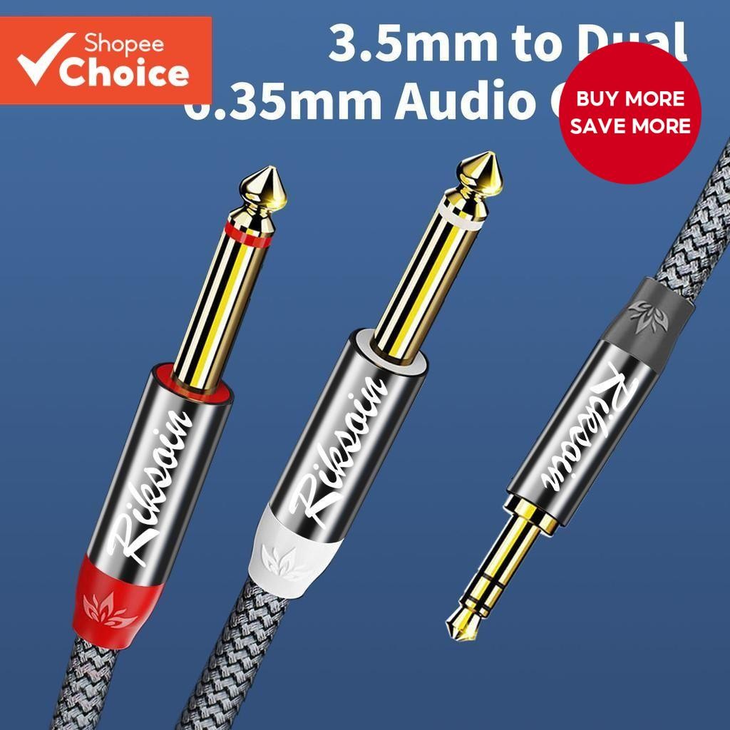 [Shopee Choice] 3.5mm TRS to Dual 6.35mm TS Stereo Audio Cable ...