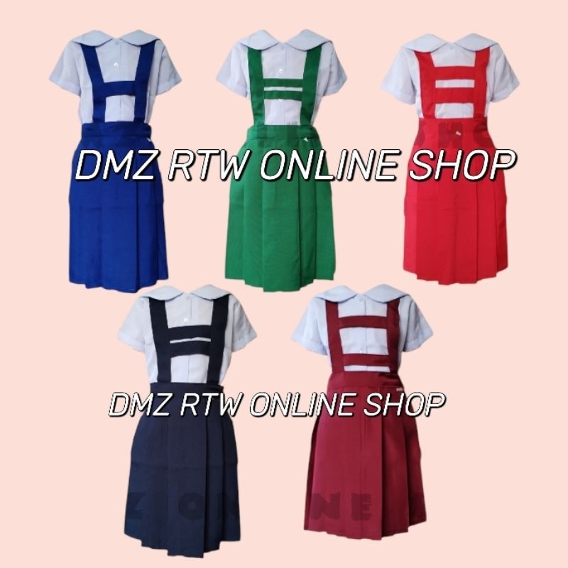 PLAIN BLOUSE AND PALDA/SKIRT WITH JUMPER SCHOOL UNIFORM | Shopee ...