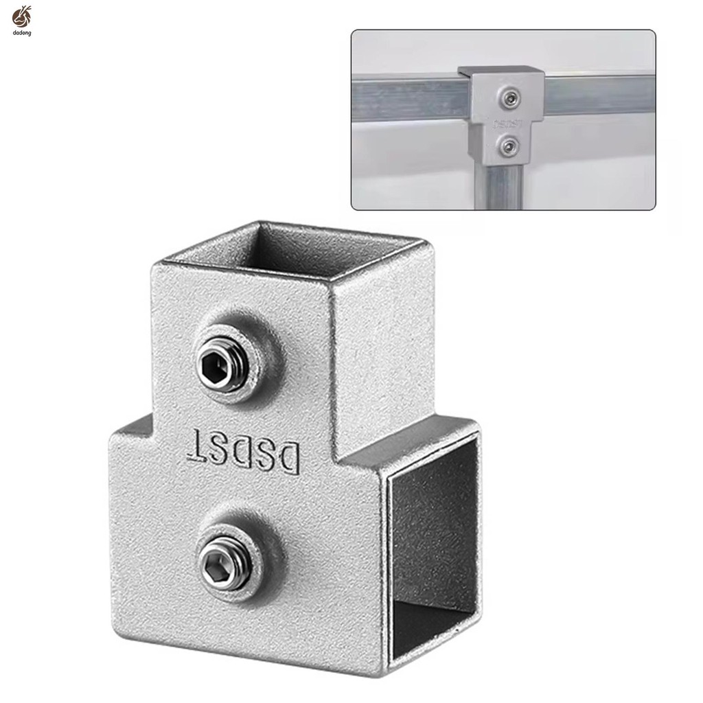 3 Ways Square Pipe Connector 90 Degree Fitting Square Tube Clamp ...