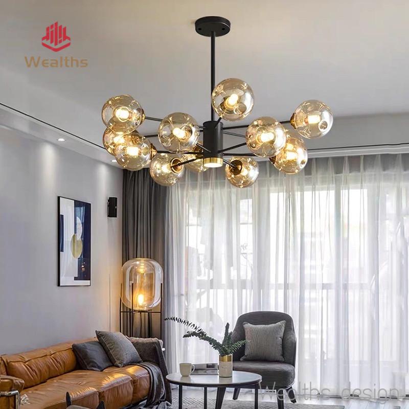 Nordic Chandelier Multi-Head Led Ceiling Light Living Room light Dining ...