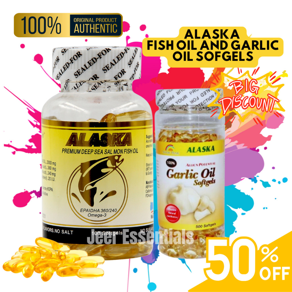 Alaska Garlic 500s and Alaska Fish Oil Deep Salmon for Memory Enhancer ...
