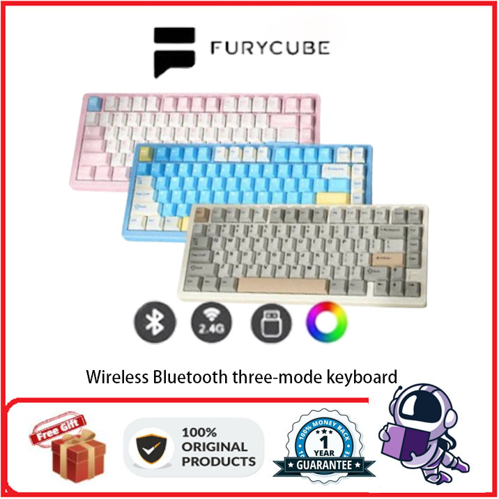 FURYCUBE F75PRO Aluminum wireless bluetooth wired three-mode 75 ...