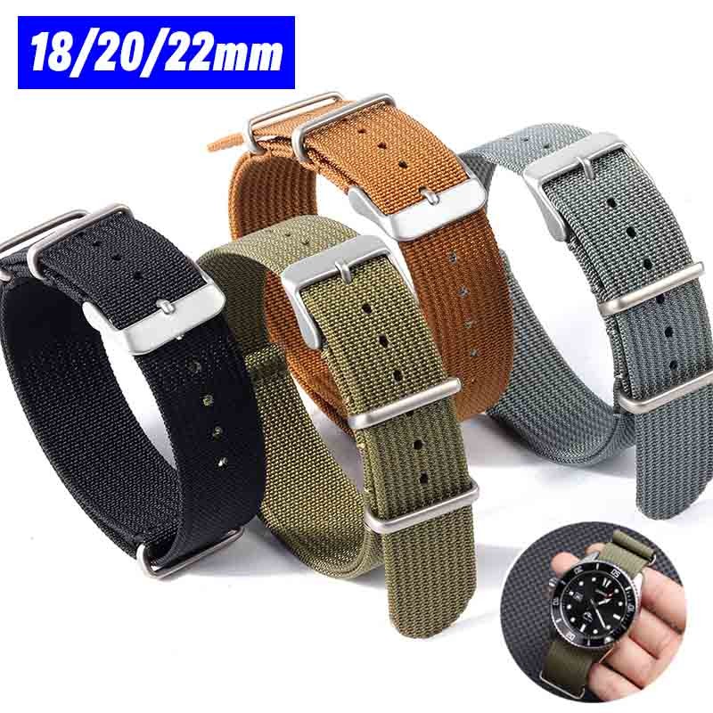 NATO Zulu Black Strap Nylon Watch Strap for Seiko 5 Diver 18mm 20mm ...
