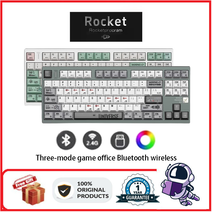 Rocket 80 Aluminum full CNC three-mode gaming office Bluetooth wireless ...