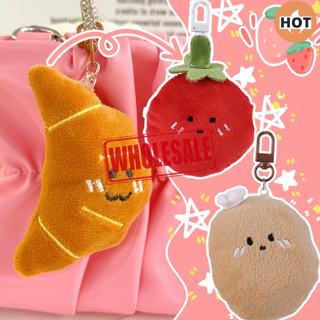 [Wholesale Price] Interesting Food Themed Plush Keychain - Cute Tomato ...