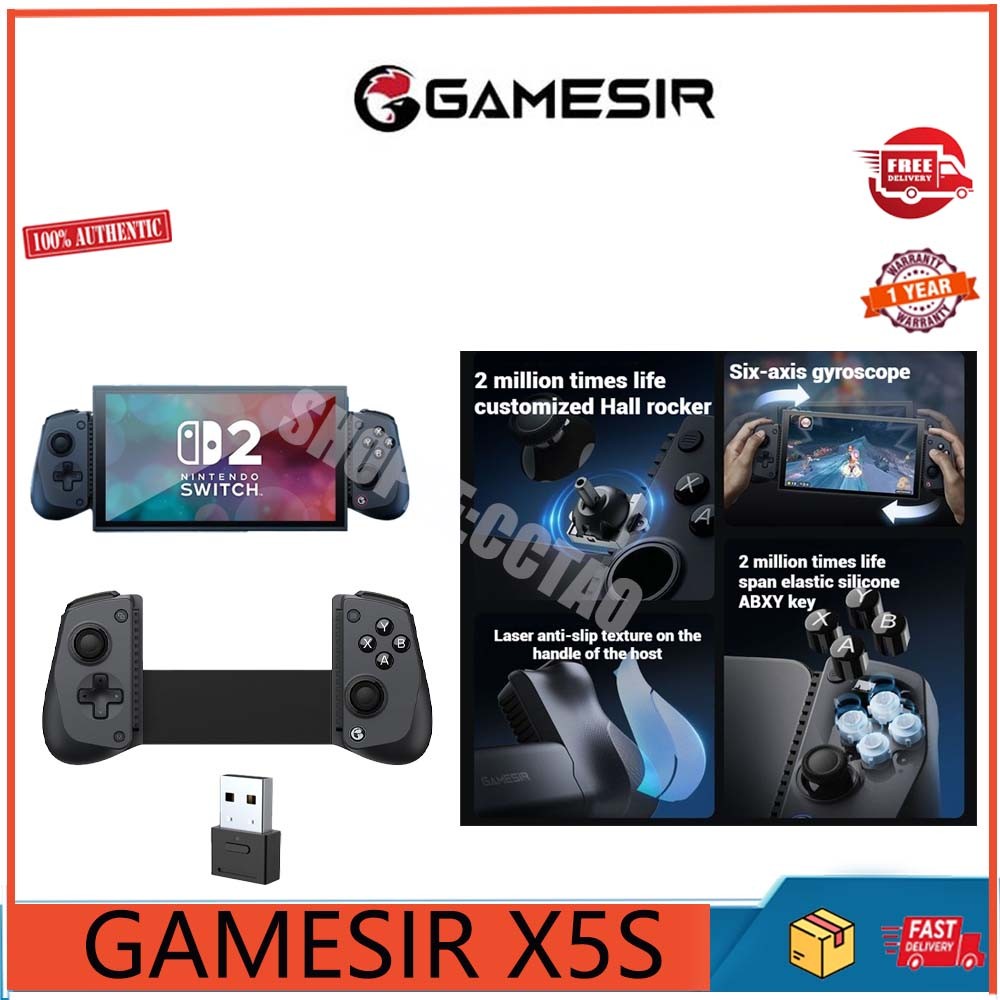 GAMESIR X5s Bluetooth HD Vibration Hall Joystick Trigger Wireless ...
