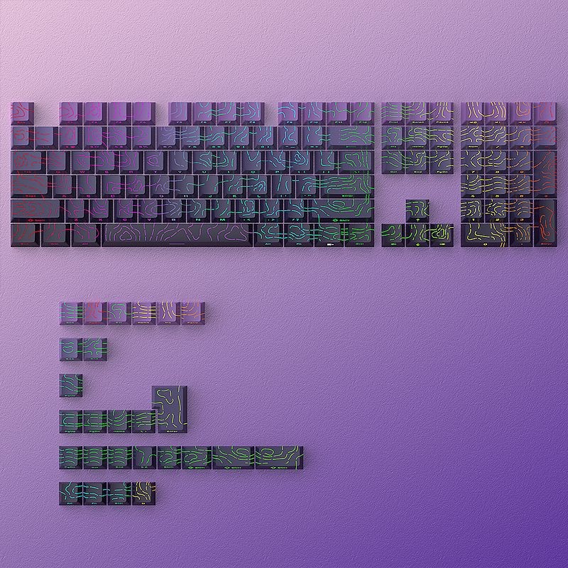 【PH STOCK】Gradient Purple Contour 4.0 Keycap Cherry Profile Side Print ...