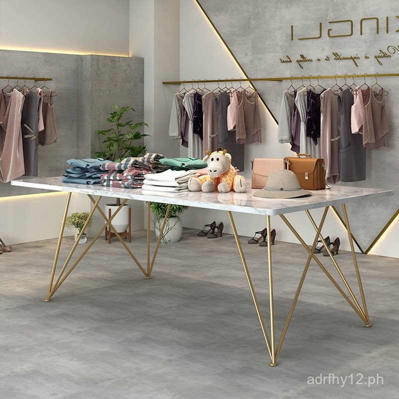 Clothing Store Table Simple Female Middle Placement Shoe Store Display ...