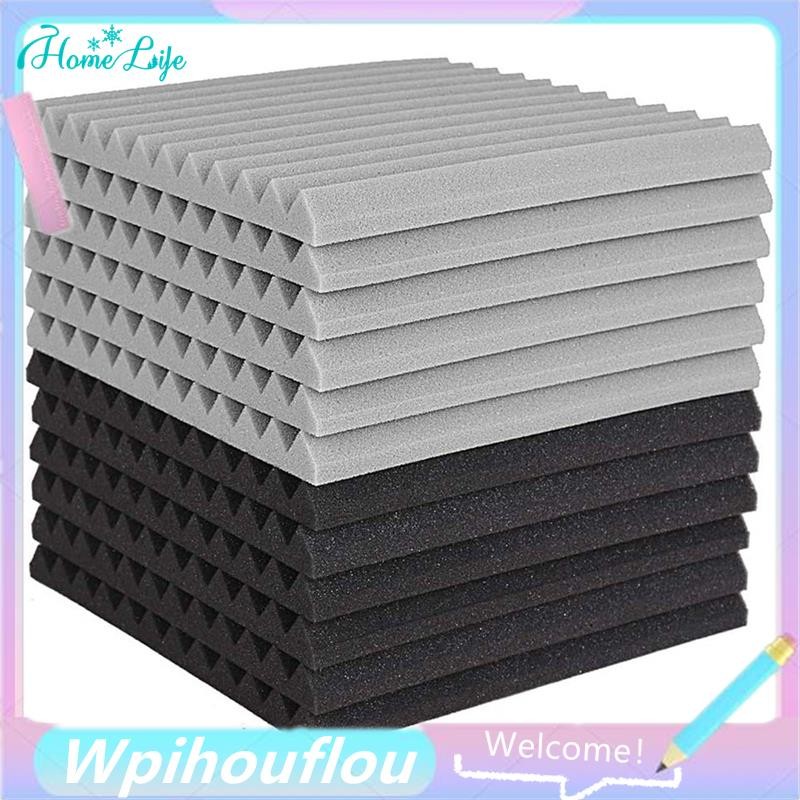 [HoME&life] 12 Pcs Acoustic Foam Board,Studio Wedge Tile,Acoustic Foam ...