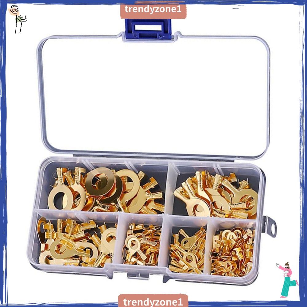 TRENDYZONE1 150Pcs Copper Ring Terminal Assortment, O-Type Non ...