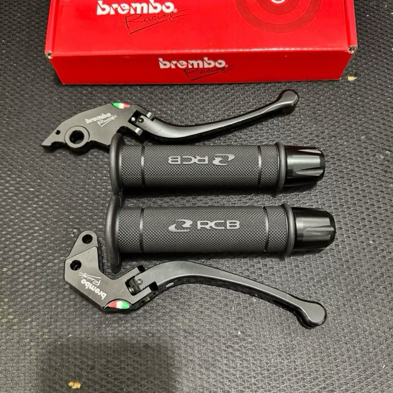 3in1 Black Clutch Folding Brake Handle + Ori RCB Handgrip HG55 + Full ...