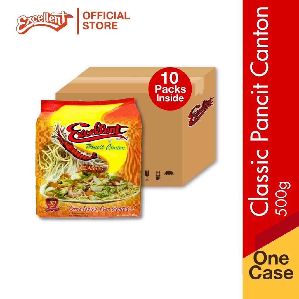 [Box of 10] Wholesale Excellent Pancit Canton 500g | Shopee Philippines