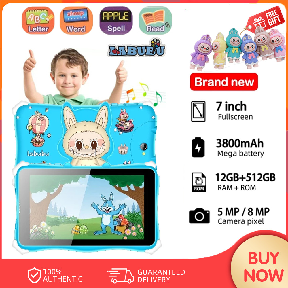 LABUBU Kids Tablet 12GB+512GB Kids Learning Tablet 5G/wifi official ...