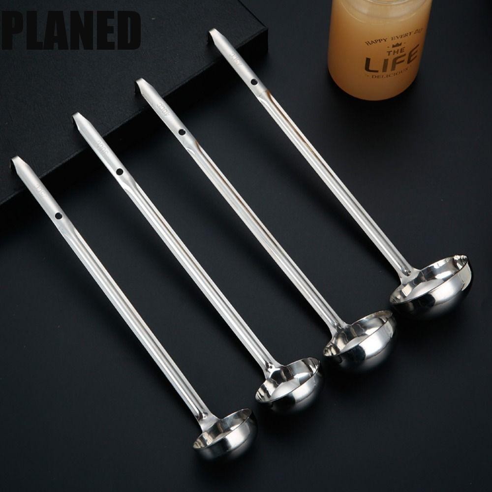 PLANED Ramen Spoon, Long Handle Stainless Steel Soup Ladle, Tablespoons ...