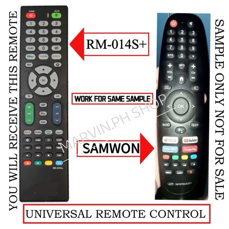 ready to use Universal remote control for SAMWON smart tv remote na ...
