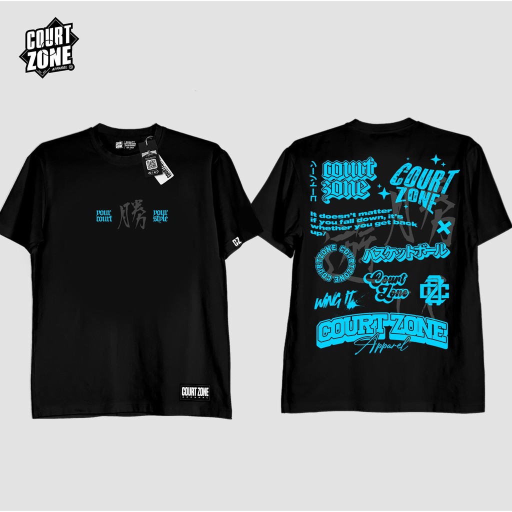 COURTZONE APPAREL PREMIUM SIGNATURE GRAFFITI INSPIRED LOGO GRAPHIC ...