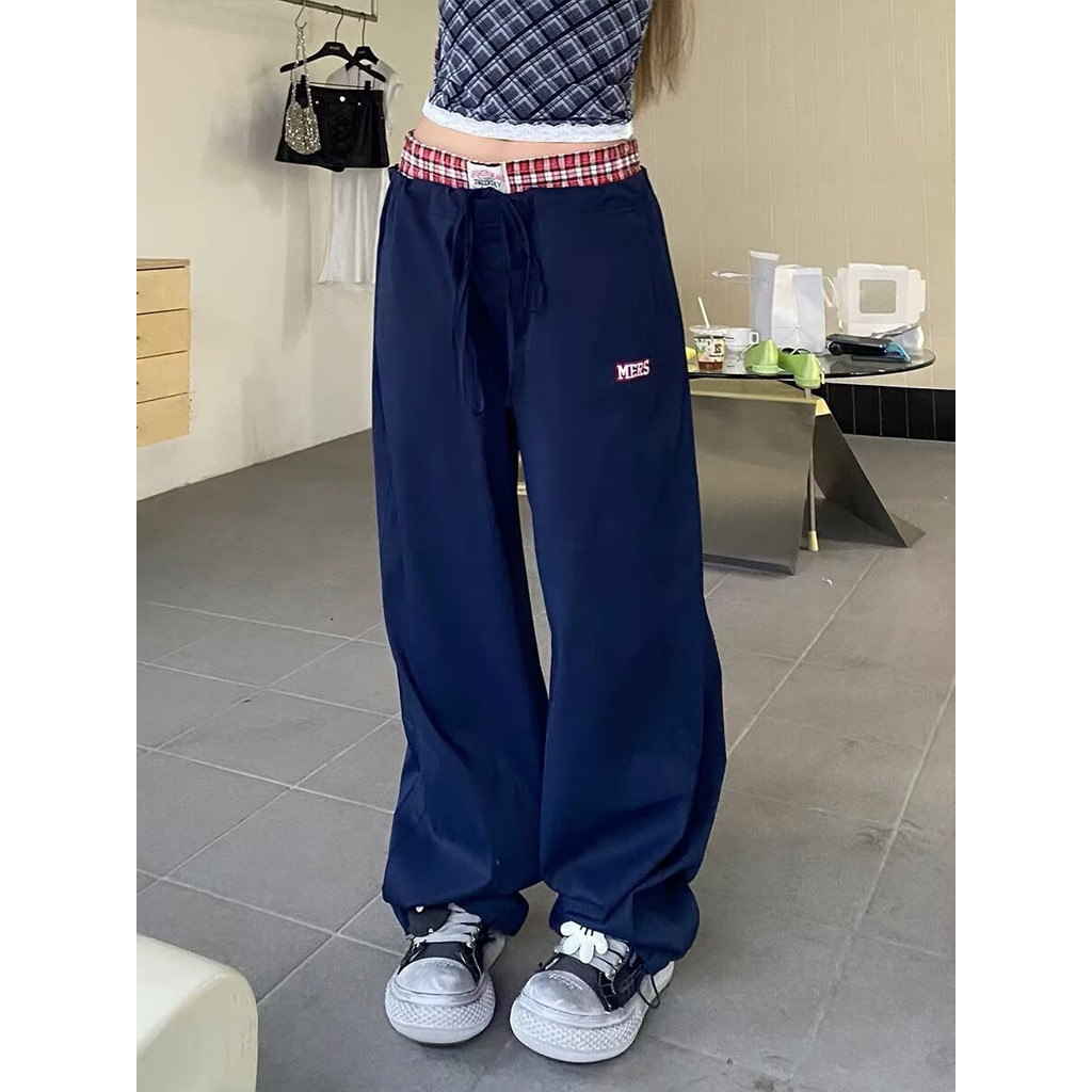 Lovito Women Casual Plain Colorblock Pant LNA75650(Multi-color ...