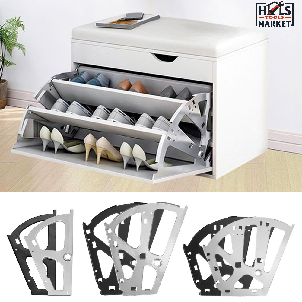 2Pcs 1/2/3 Layersurniture Storage Shoe Cabinet Hinges Steel Shoe Rack ...