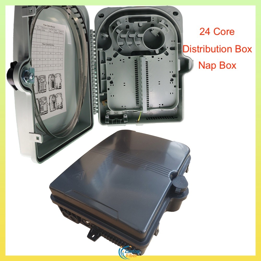 10 pcs Nap Box 24 Core Fiber Optic Distribution Box With 2 Brackets ...