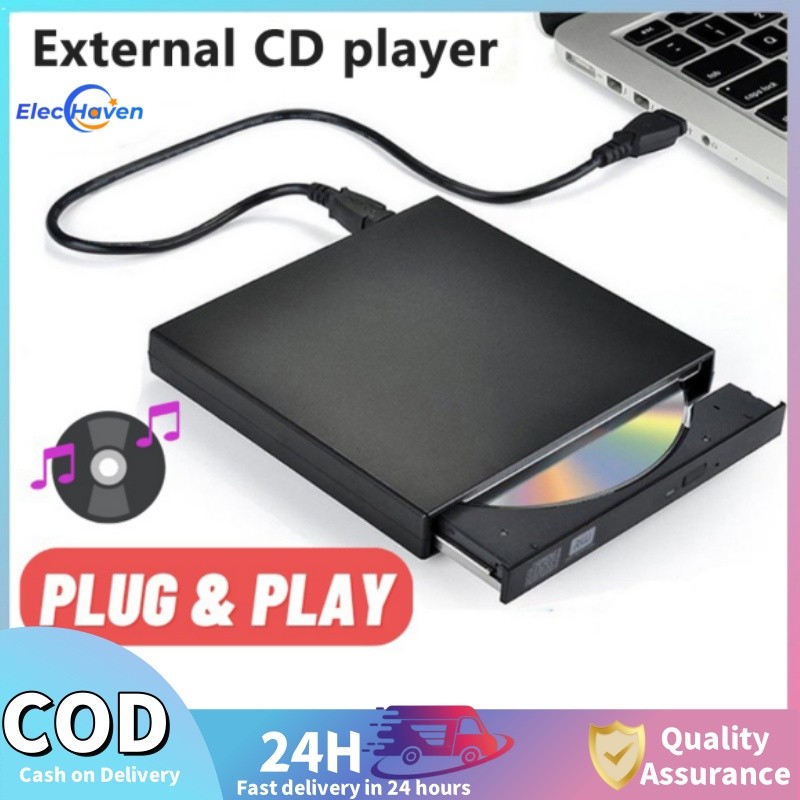 【In Stock】External DVD Optical Drive USB2.0 CD/DVD-ROM CD Player Reader ...