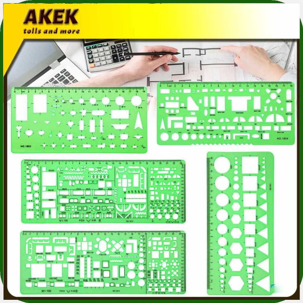 6p#Pcs!Z,d+w!VL,Architect!Yt,Multi!fq,Purpose!xf,Drawing Template Set ...