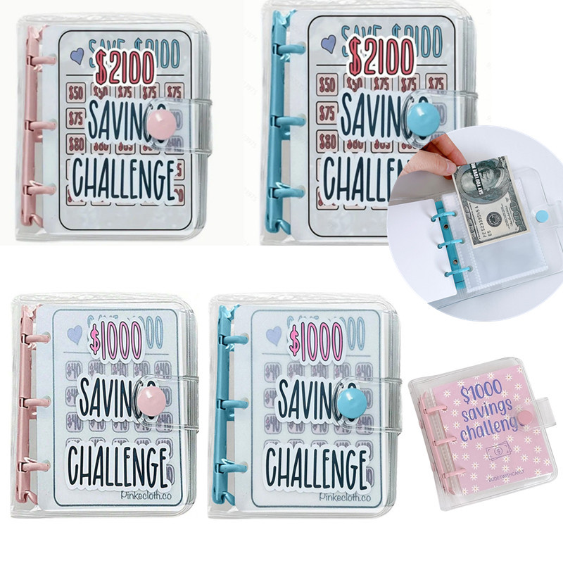Saving Challenge Book Saving Money Binder Mini Portable Cash Budget ...