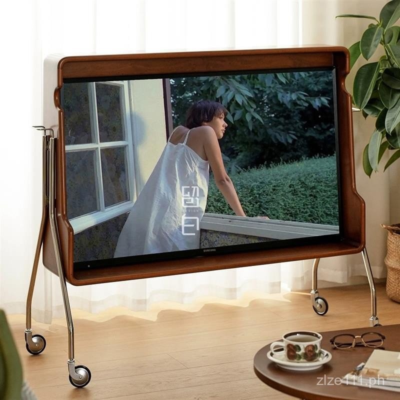 Mobile TV Cabinet Boxwood Vintage TV Stand Small Apartment TV Stand ...