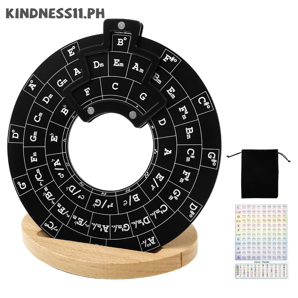 Metal Chord Wheel Easy to Use Melody Tool Practical Guitar Theory Wheel ...