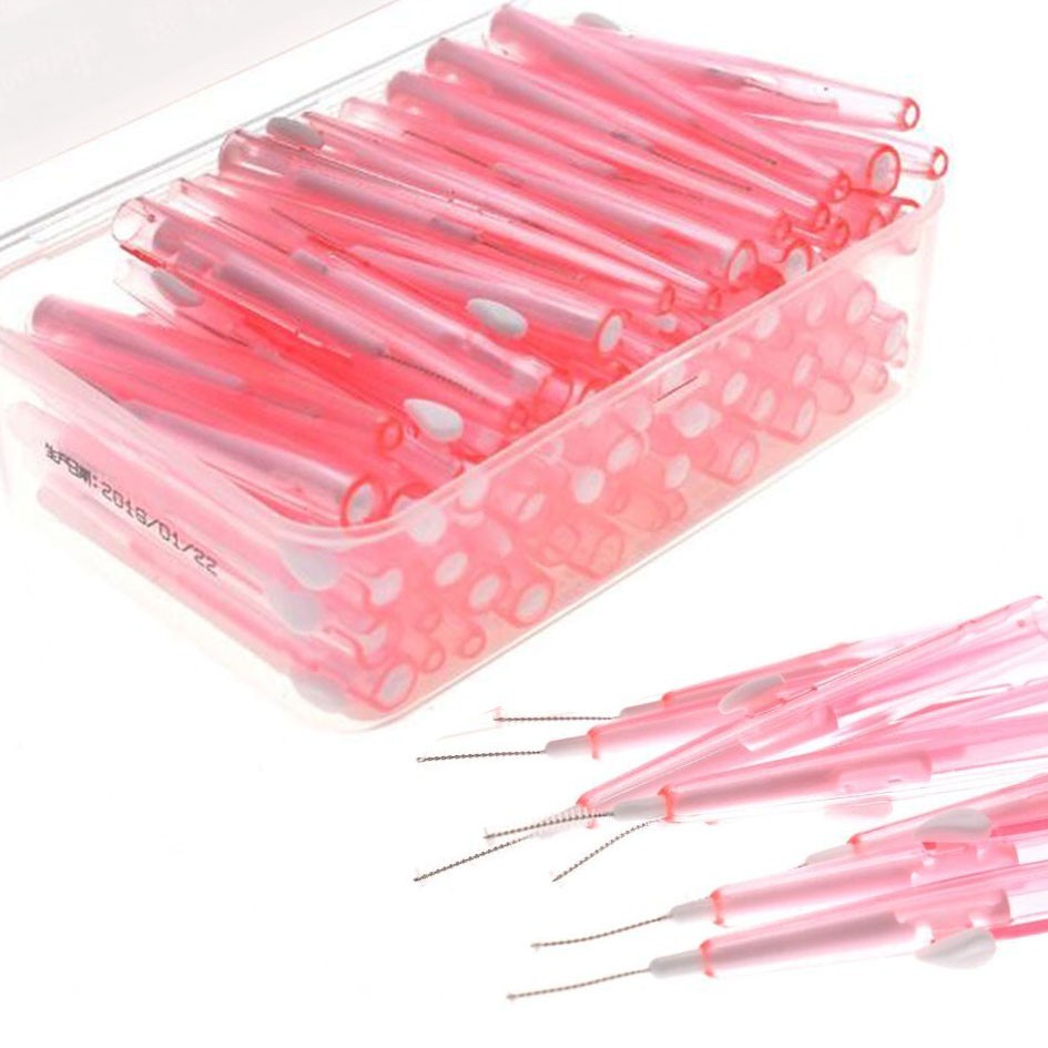 60X Dental Slim Soft Push-Pull Interdental Cleaning Brush Oral Care ...